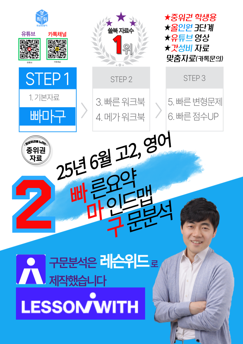 25년 6월 고2_전체_2번 빠마구(빠른요약,마인드맵,구문분석) - 쏠북
